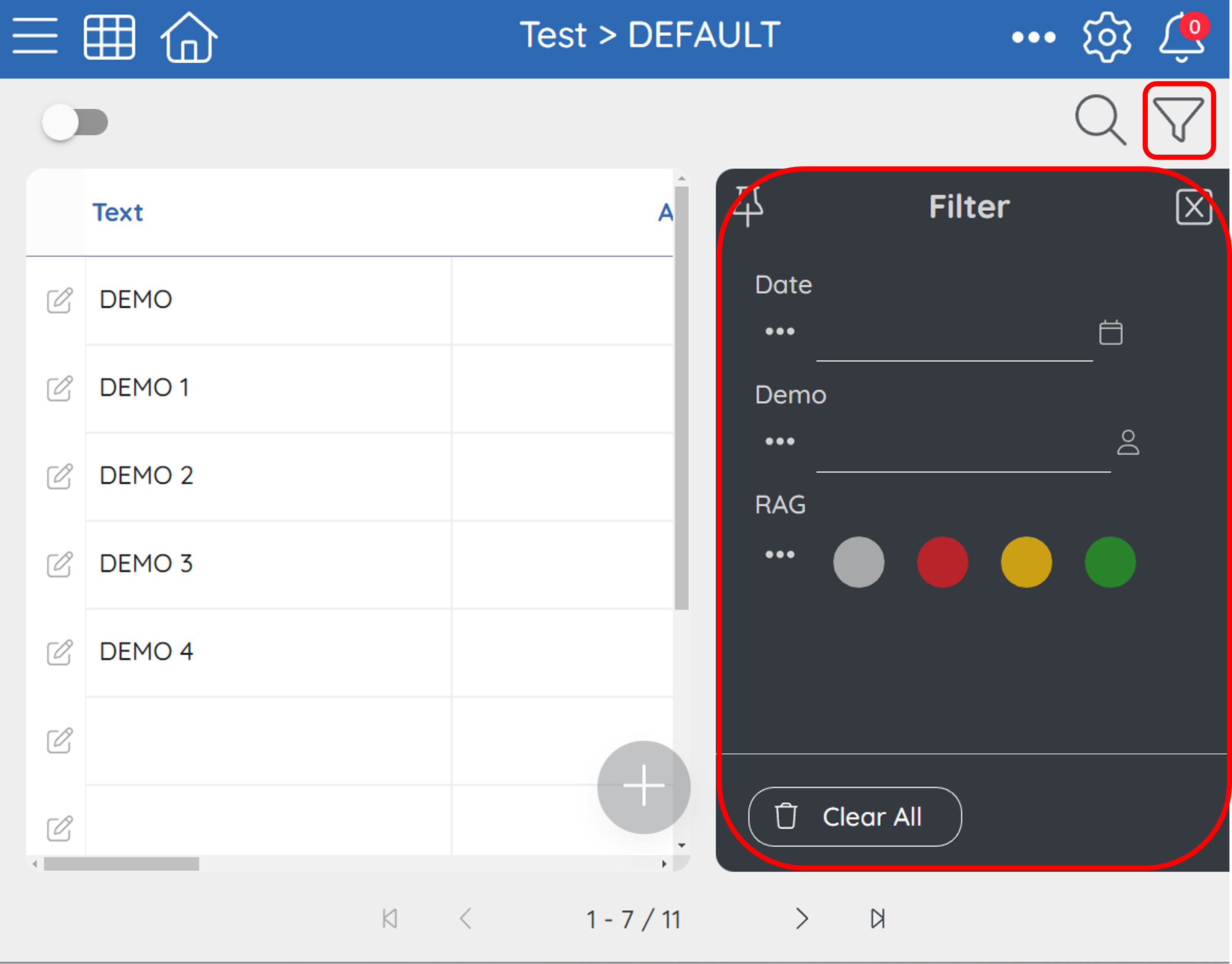 User Settings Area – Softools