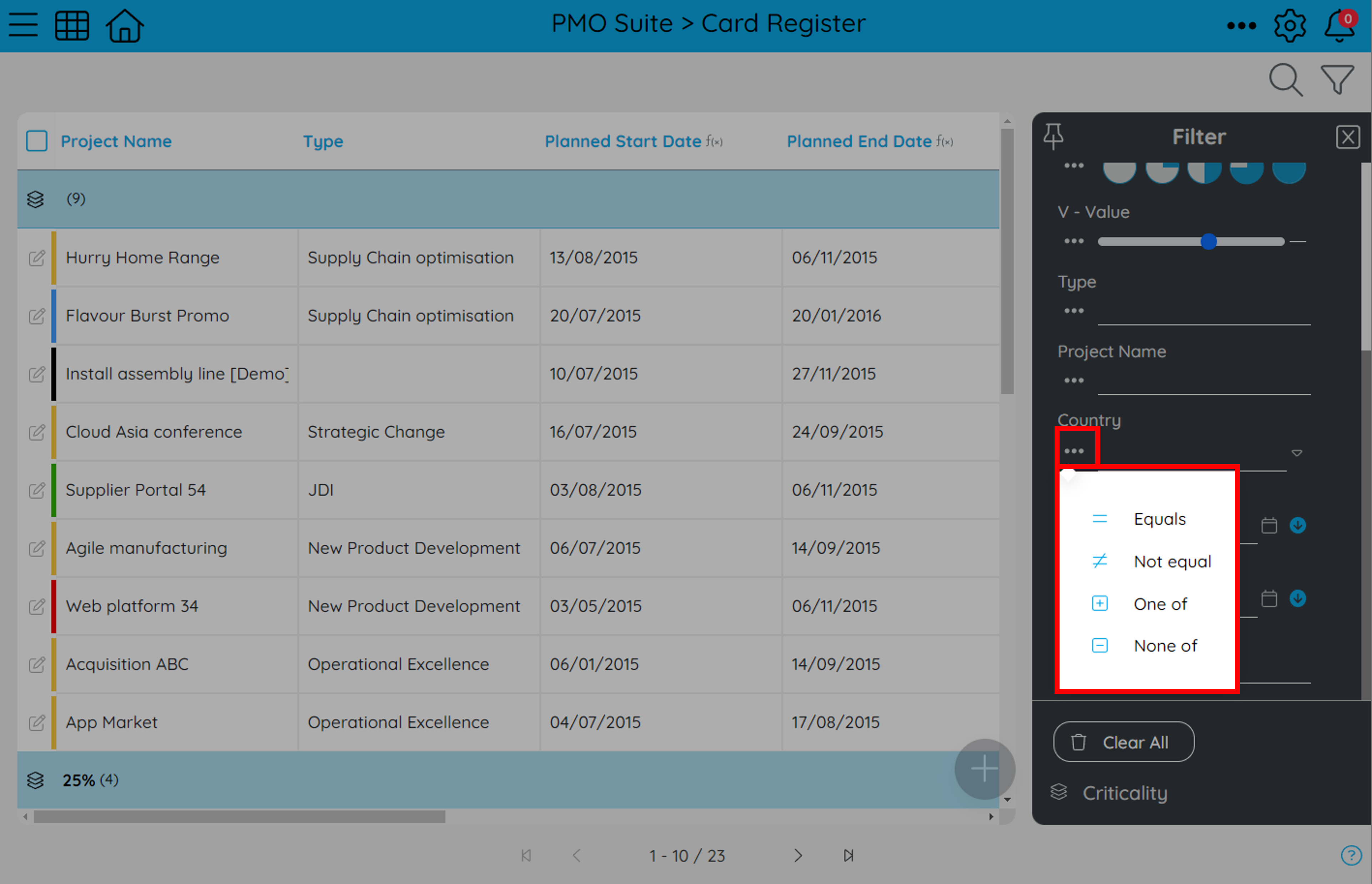Quick Filters – Softools