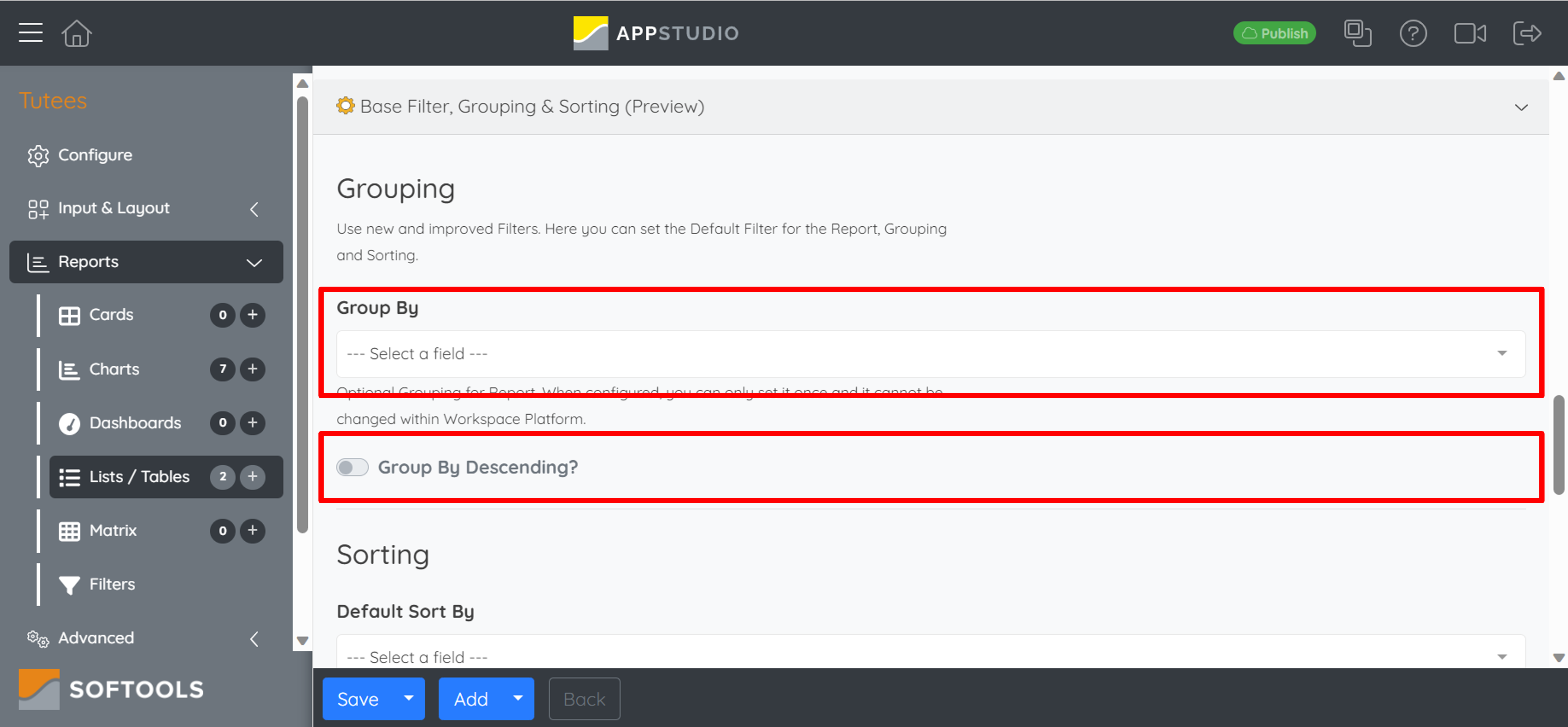 Base Filter – Softools
