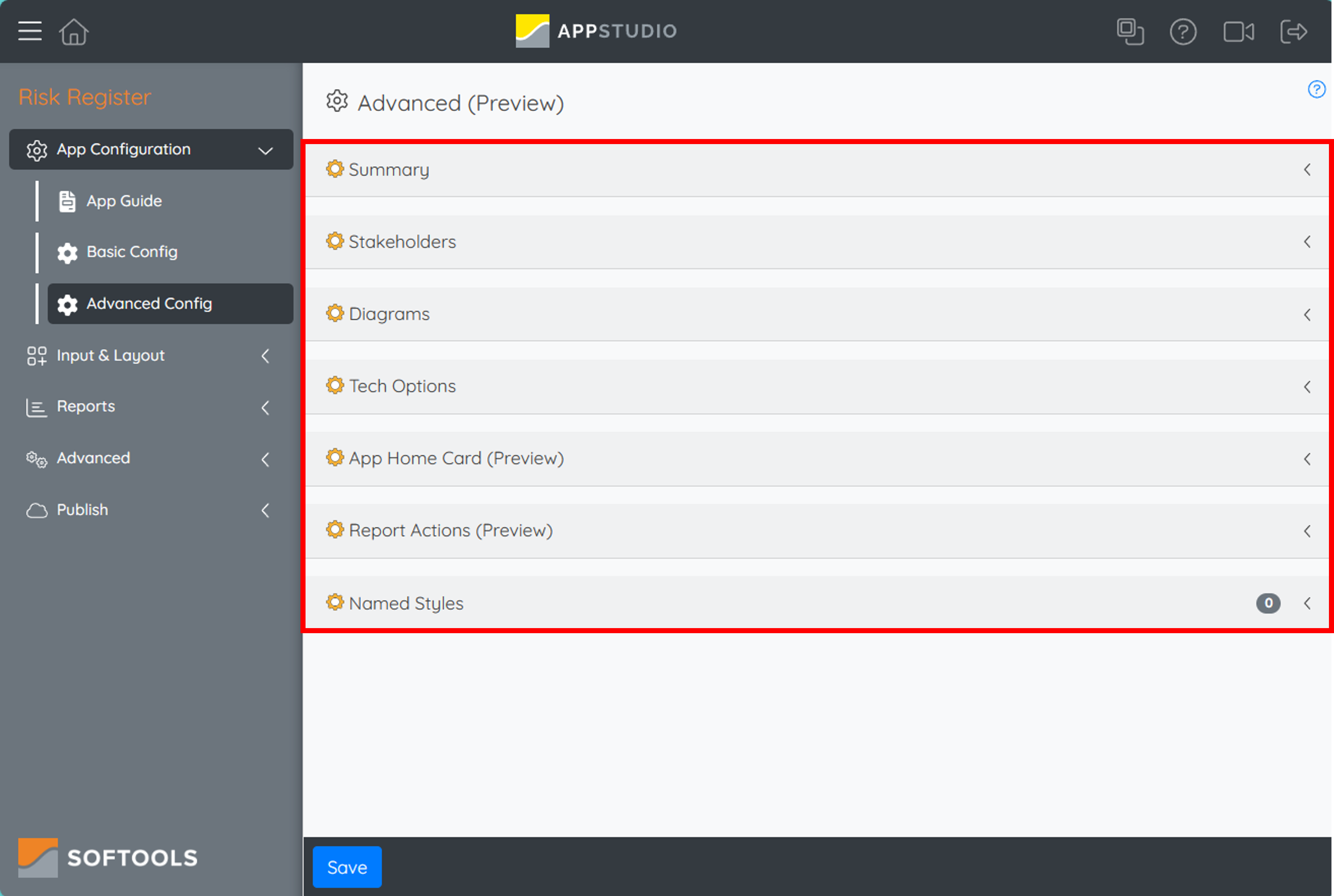 Advanced Config – Softools
