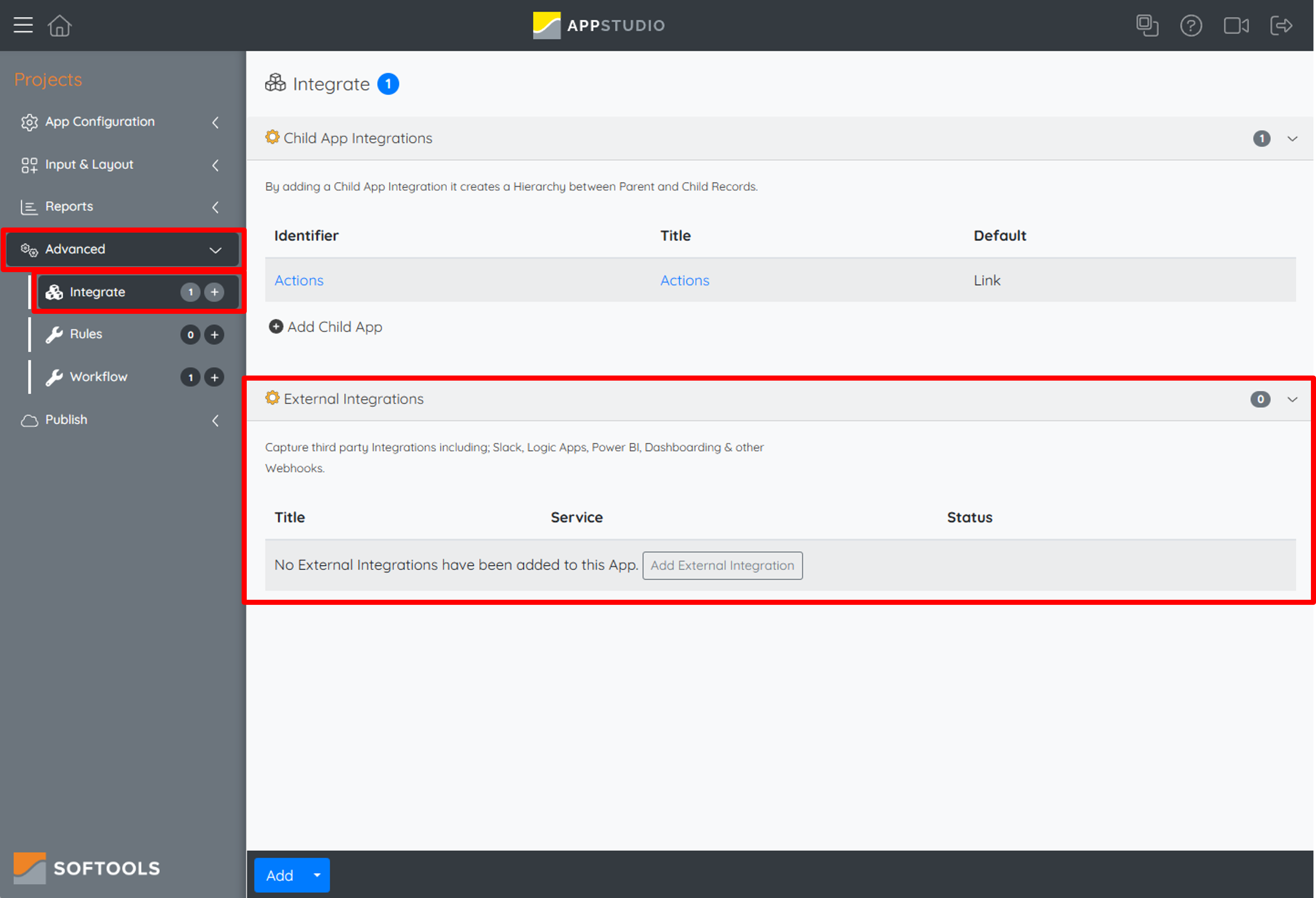 External Integration Documentation – Softools