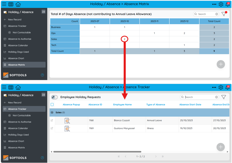 Matrix Report – Softools
